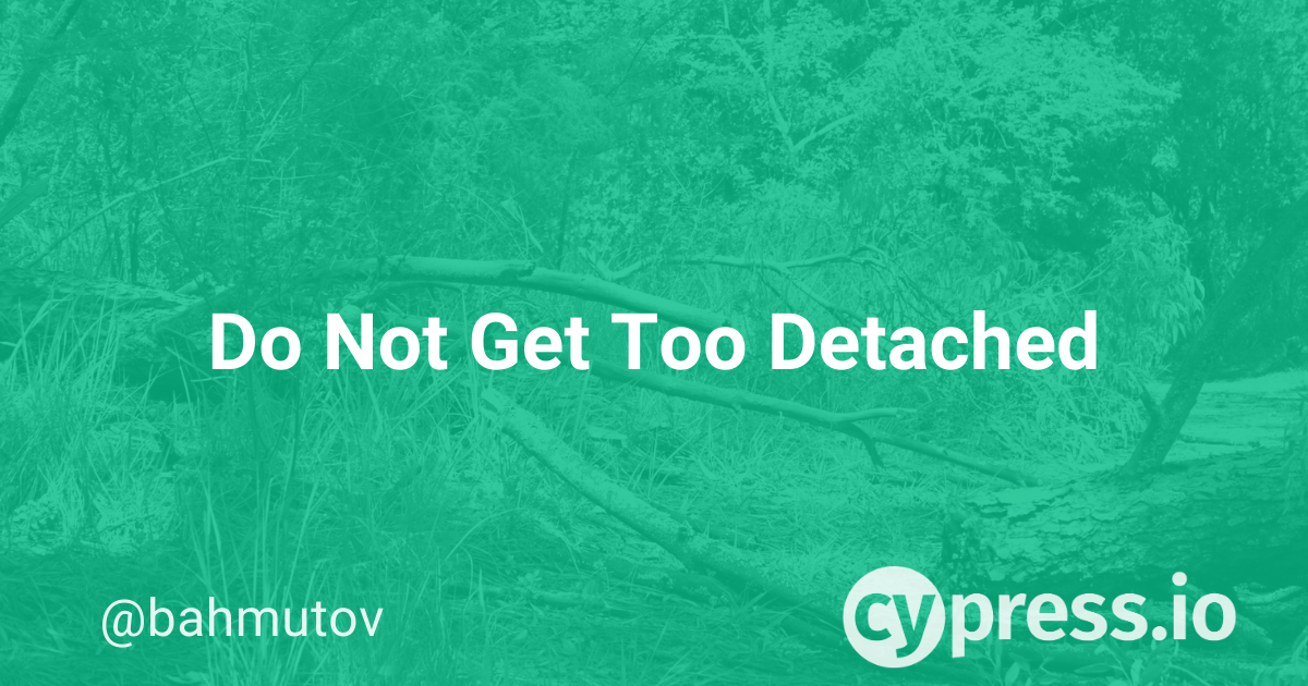 Do Not Get Too Detached