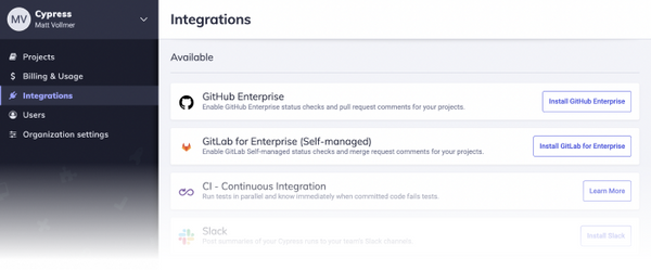 New for Dashboard: Enterprise Integrations for GitHub and GitLab