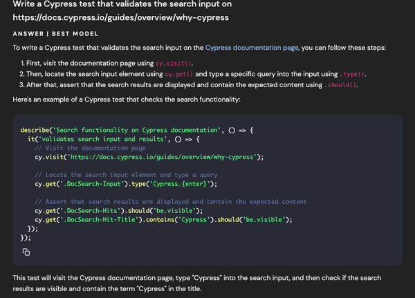 Cypress and Chatbot AI: Writing Tests Cypress and Chatbot AI: Writing Tests